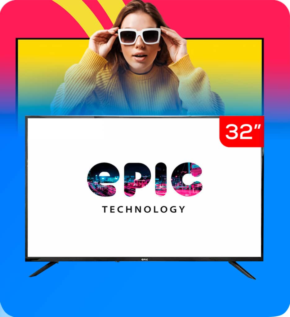 Televisor Epic EPIC32B 32" LED Alta Definicion AV Input HDMI USB Tera Guatemala