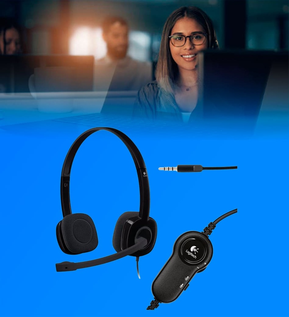 Headset Logitech H151 Stereo 3.5mm|Tera Guatemala